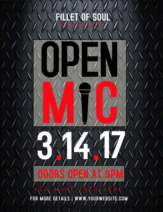 Open Mic Flyer Template | PosterMyWall