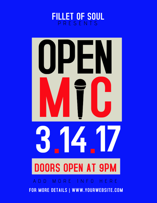 Open Mic Flyer Template | PosterMyWall