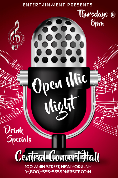 Open Mic Night Template | PosterMyWall