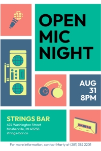 Open Mic Night Template | PosterMyWall