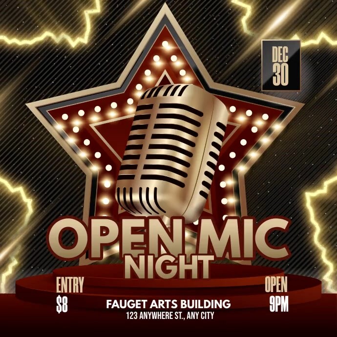 Open Mic Night Template | PosterMyWall