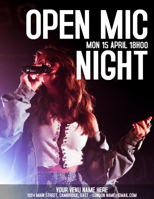 Open Mic Night Template | PosterMyWall