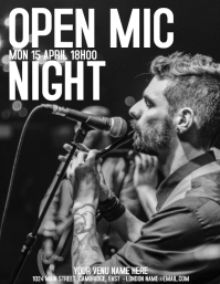 Open Mic Template | PosterMyWall