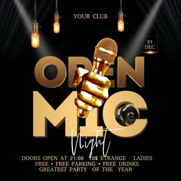 Open Mic Night Template | PosterMyWall