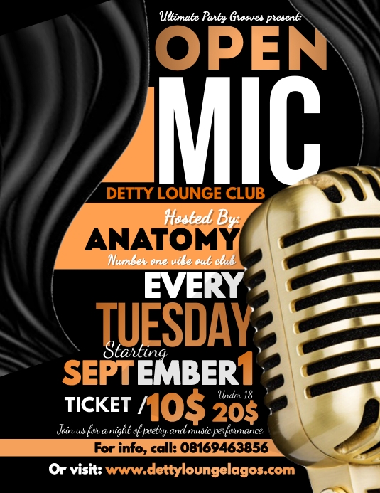 Open mic night flyer Template | PosterMyWall
