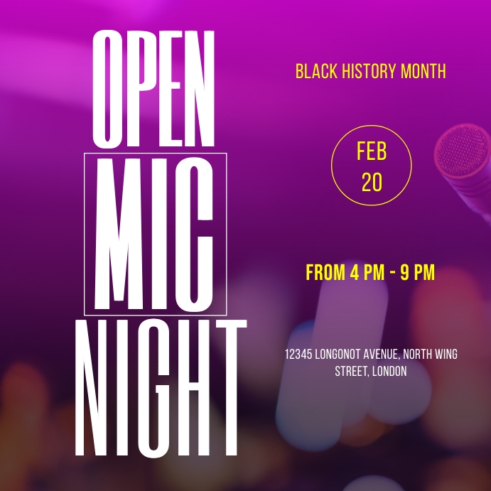 OPEN MIC NIGHT FLYER Template | PosterMyWall