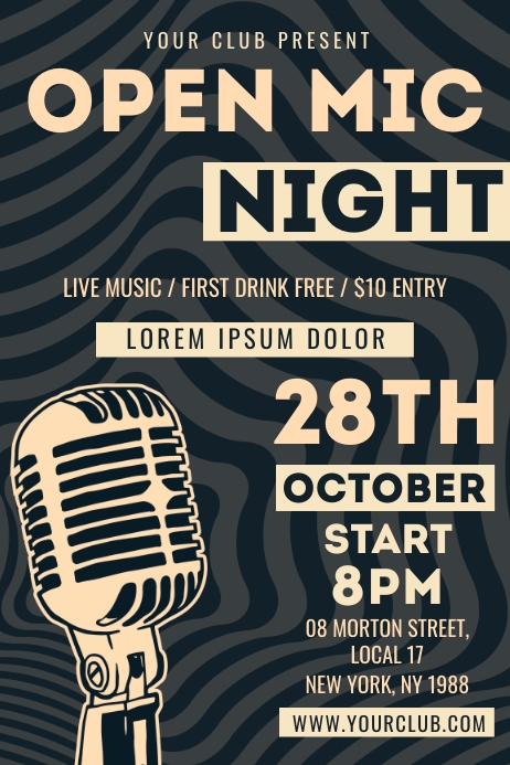 Copy of Open mic night poster | PosterMyWall