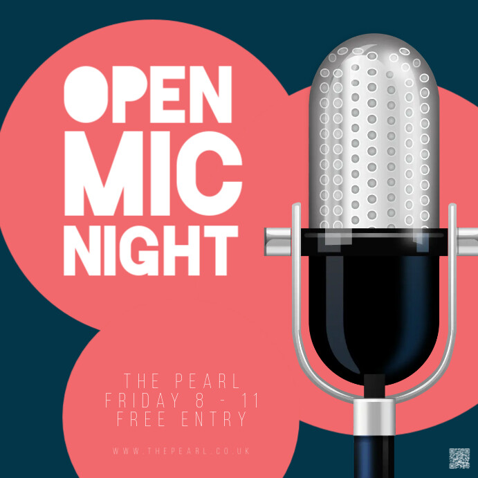 Copy of Open Mic Night Simple Minimal Instagram | PosterMyWall