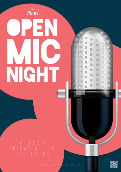 Open Mic Night Simple Minimal Poster Template | PosterMyWall