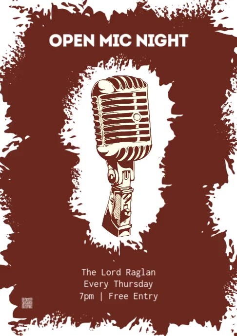 Open Mic One Colour Template | PosterMyWall