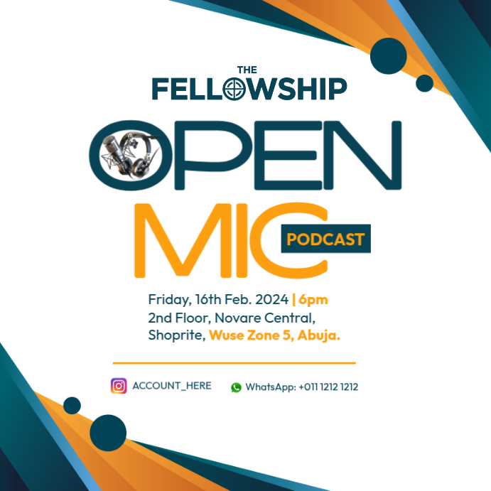Open Mic Podcast Invitation Template | PosterMyWall