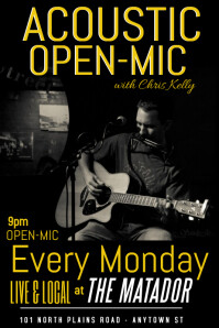 open-mic poster Template | PosterMyWall