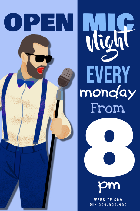 Open Mic Poster Template | PosterMyWall