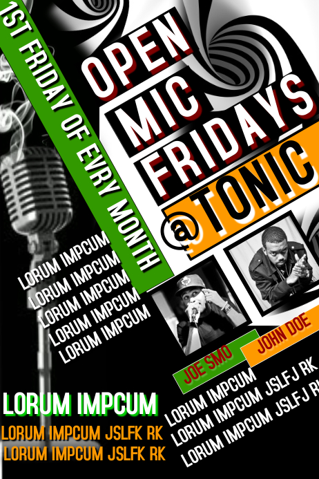 Open Mic Template | PosterMyWall