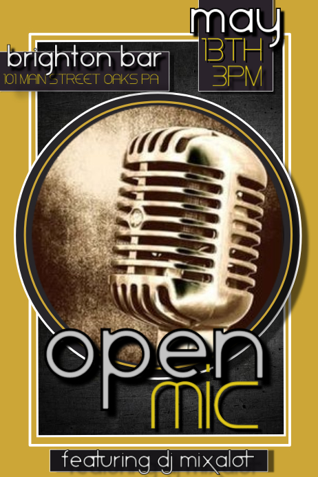 Open Mic Template | PosterMyWall