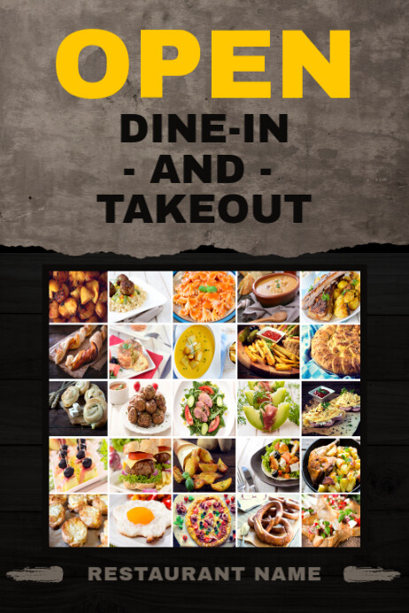 Open Outdoor Restaurant Signs Template | PosterMyWall