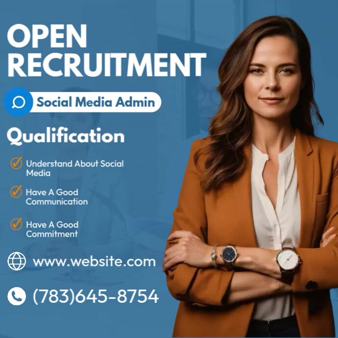 Open Recruitment Ads Template | PosterMyWall