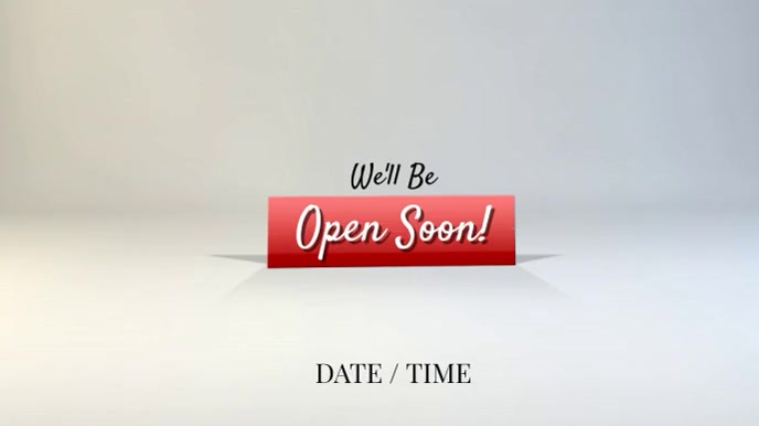 OPEN SOON Template | PosterMyWall