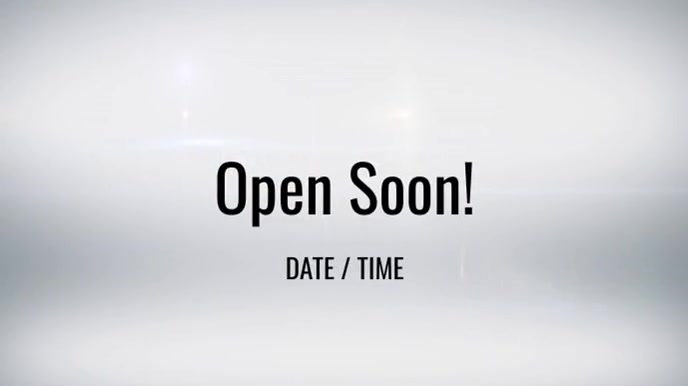 OPEN SOON VIDEO Template | PosterMyWall