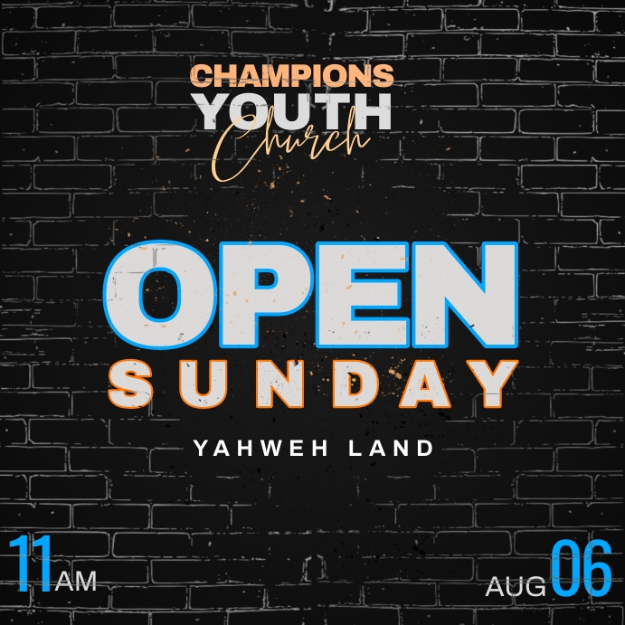 OPEN SUNDAY LAUNCH FLYER Template | PosterMyWall