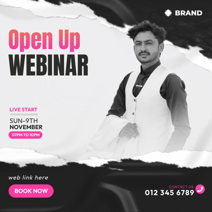 Open Up Webinar Template | PosterMyWall