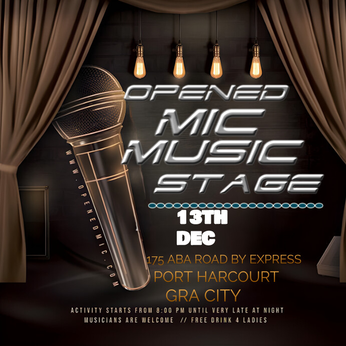 Copy of Opened music stage | PosterMyWall