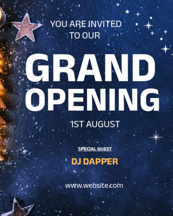 opening celebration shop opening flyer Template | PosterMyWall
