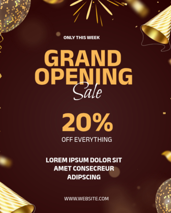 opening celebration shop opening flyer Template | PosterMyWall