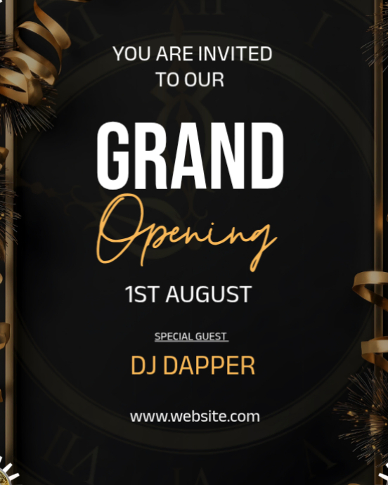 opening celebration shop opening flyer Template | PosterMyWall