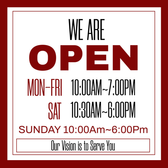 opening hours flyer Template | PosterMyWall