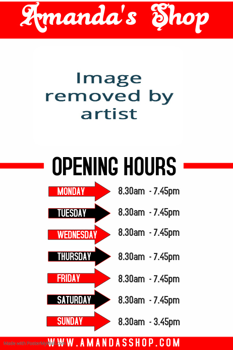 opening hours1 Template | PosterMyWall