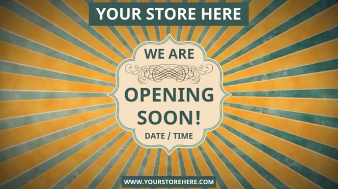 OPENING SOON (WITH OPTIONAL MUSIC) Template | PosterMyWall