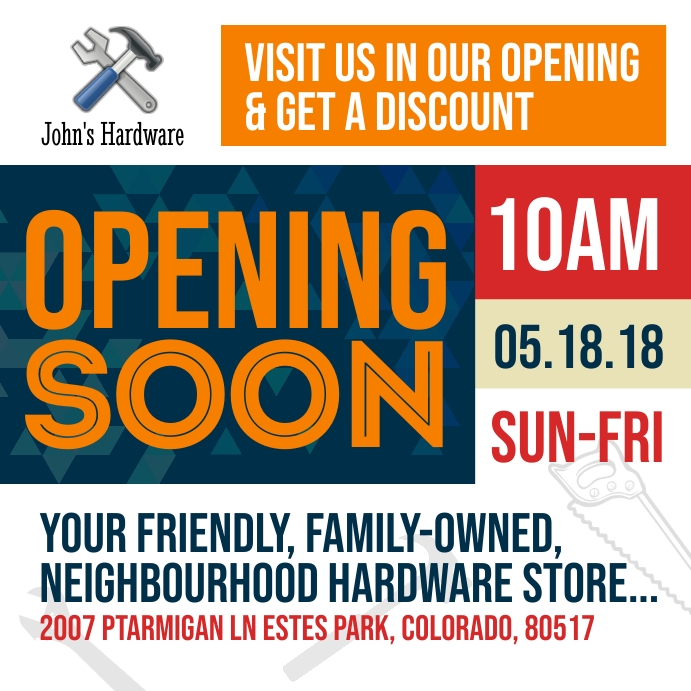 Copy of Opening Soon Store Instagram Post | PosterMyWall