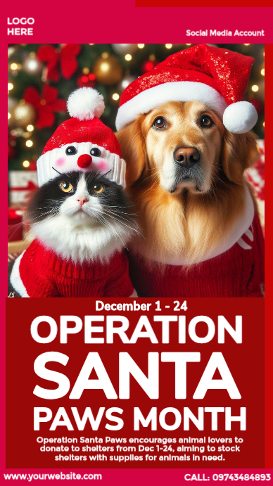 Plantilla de Operation Santa Paws Ad | PosterMyWall
