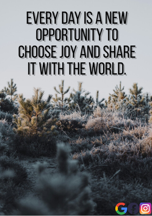 OPPORTUNITY AND WORLD QUOTE TEMPLATE | PosterMyWall