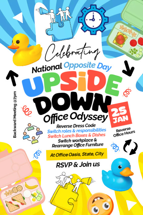 Opposite Day Celebration Poster Template | PosterMyWall
