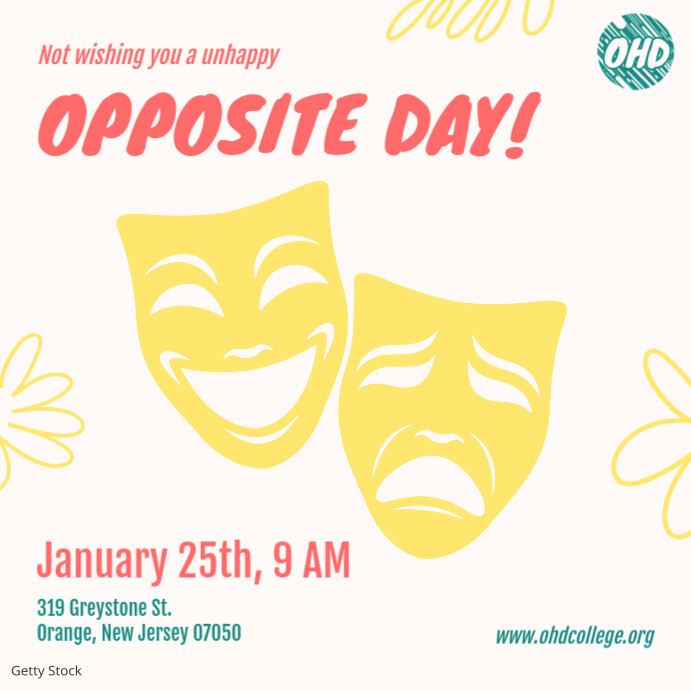 Opposite day celebration template | PosterMyWall