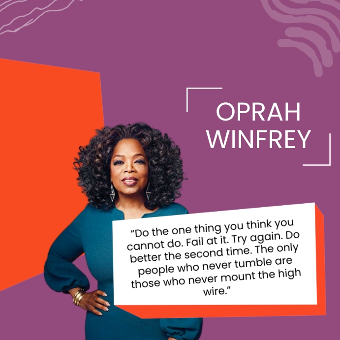 OPRAH WINFREY MOTIVATION INSPIRING QUPOTE Template | PosterMyWall