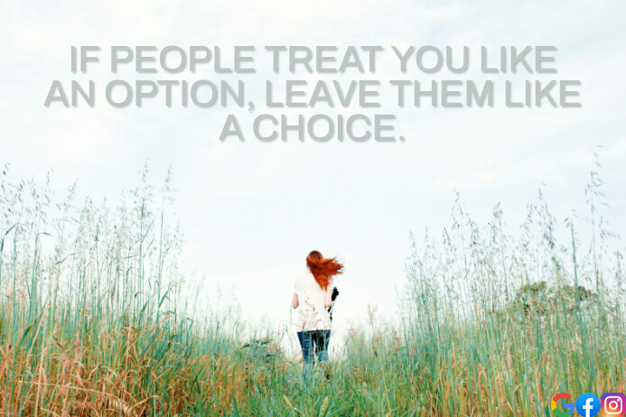 Plantilla de OPTION AND CHIOCE QUOTE TEMPLATE | PosterMyWall