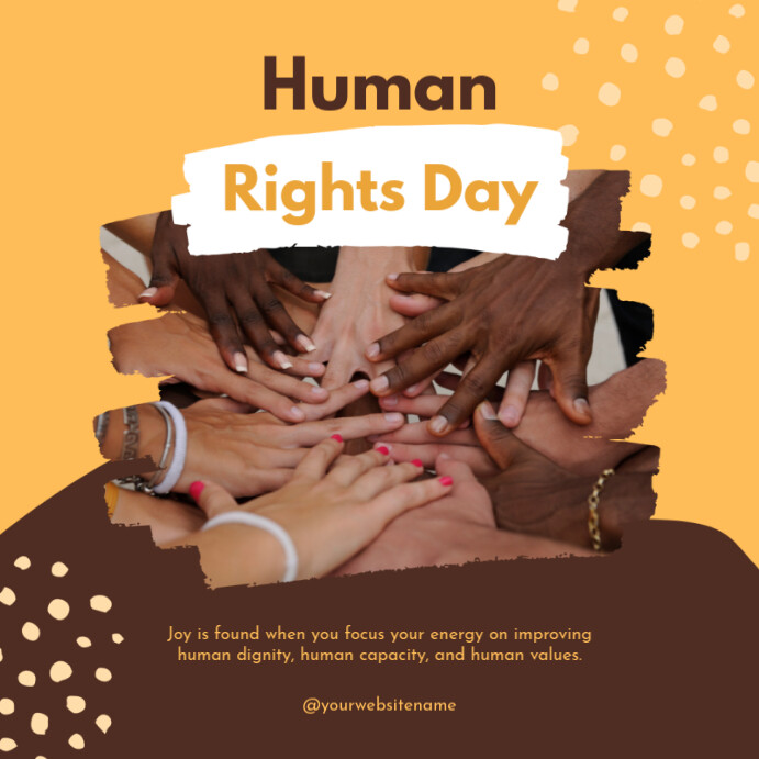 Copy of Orange & Brown International Human Rights Day Instagram Post ...