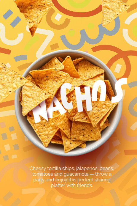 Copy of Orange 3d National Nachos Day Poster | PosterMyWall