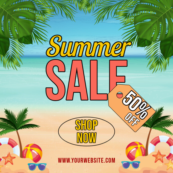 Copy of Orange 3d Summer Sale Pos Instagram | PosterMyWall