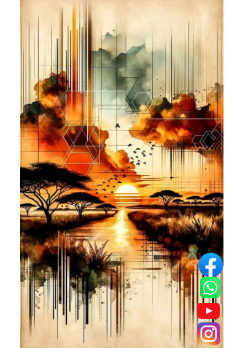 Orange Abstract Paint Poster Template | PosterMyWall