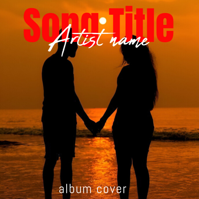Orange Album Cover Art Design Album Cover Template | PosterMyWall