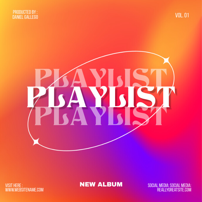 Orange Album Cover Template | PosterMyWall