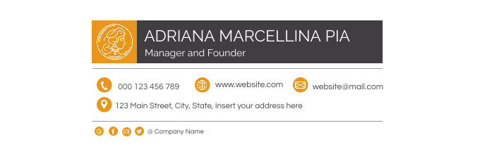 orange and white email header template design | PosterMyWall