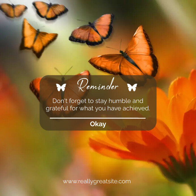 Orange and White Simple Reminder Instagram Template | PosterMyWall