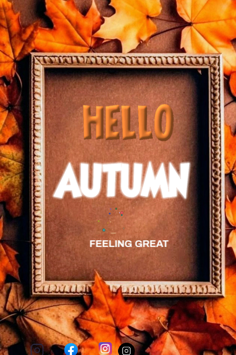 Orange Autumn Flyer Design Poster Template | PosterMyWall