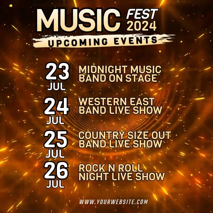 Upcoming Events Flyer Poster Template Postermywall