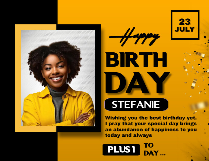 Orange Birthday Template Birthday Card Flyer | PosterMyWall